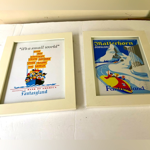 Disney | Wall Decor | Disney Fantasyland Matterhorn Its A Small World 2 ...